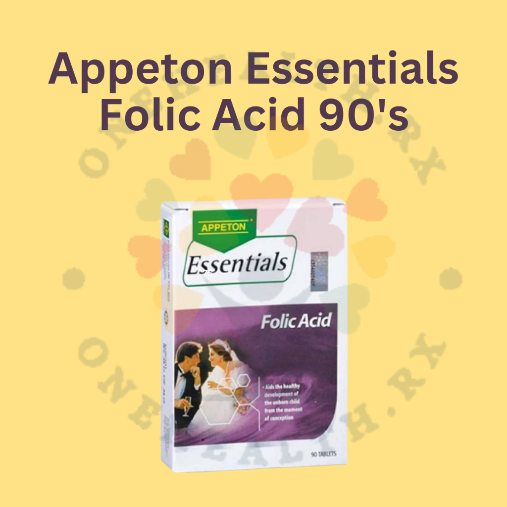 APPETON Essential Folic Acid 400mcg 90's [Pre-Pregnancy Dietary ...