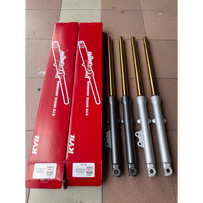 KAYABA 💯 ORIGINAL RXZ FRONT FORK DAMPER SET SILVER GREY FORK DEPAN ...