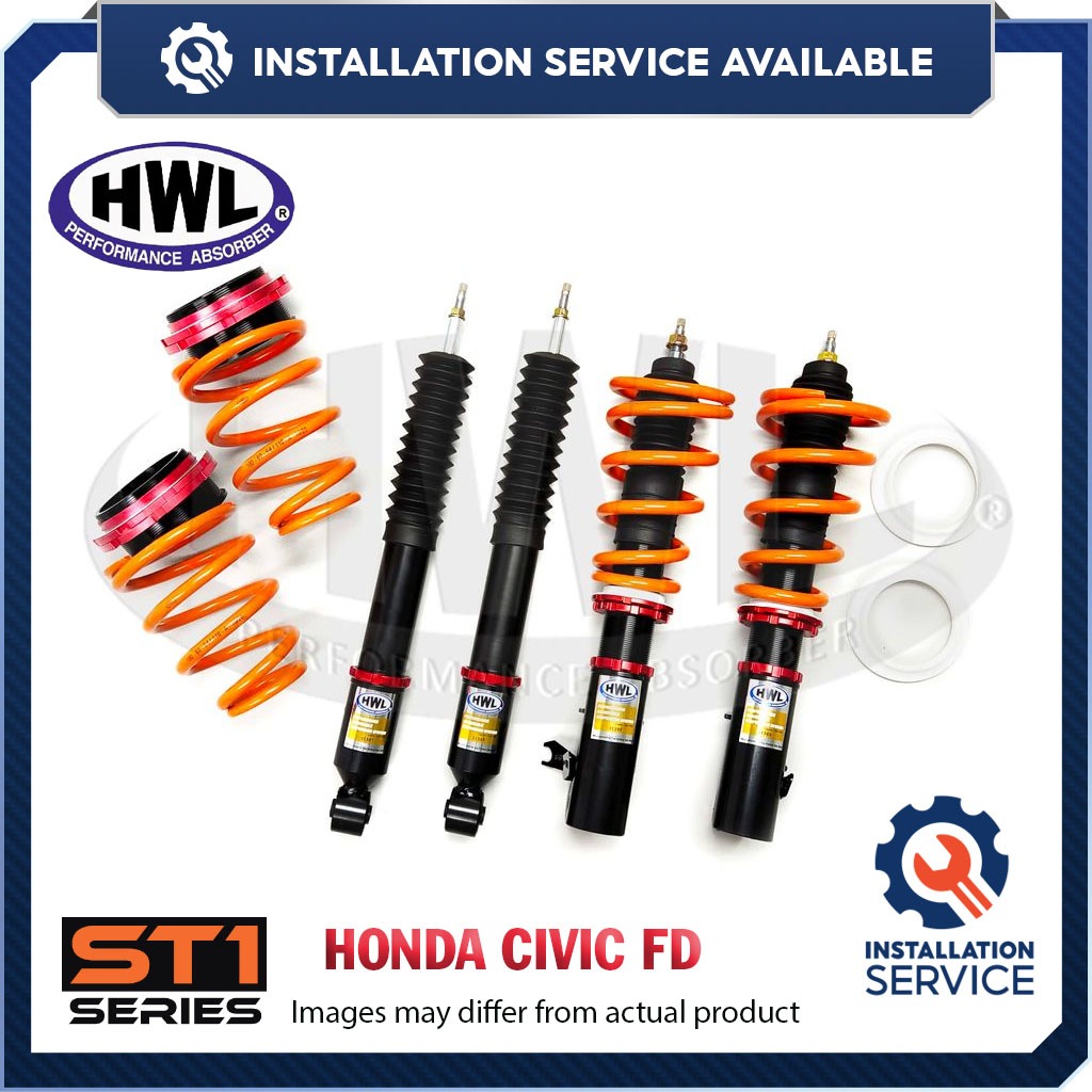 HWL ST-1 Suspensi Boleh Laras - Honda Civic FD / FB / EK / EG | Shopee ...