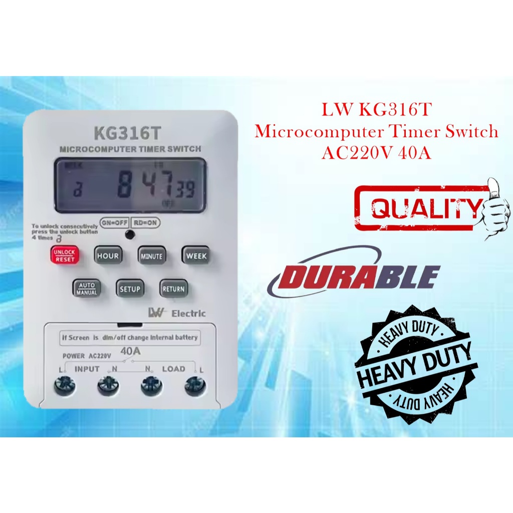 Heavy Duty Electronic Digital 16 on 16 off Microcomputer Timer Switch ...