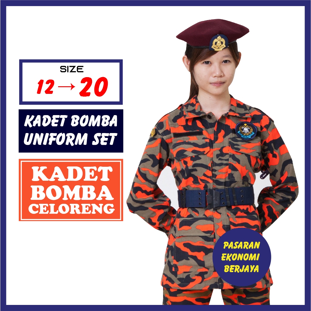 BAJU UNIFORM CELORENG KADET BOMBA DAN PENYELAMATAN KEMEJA PERSATUAN ...