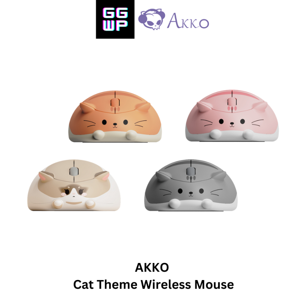 Akko Cat Theme Mouse 2.4GHz Wireless Mouse for PC Laptop Computer ...