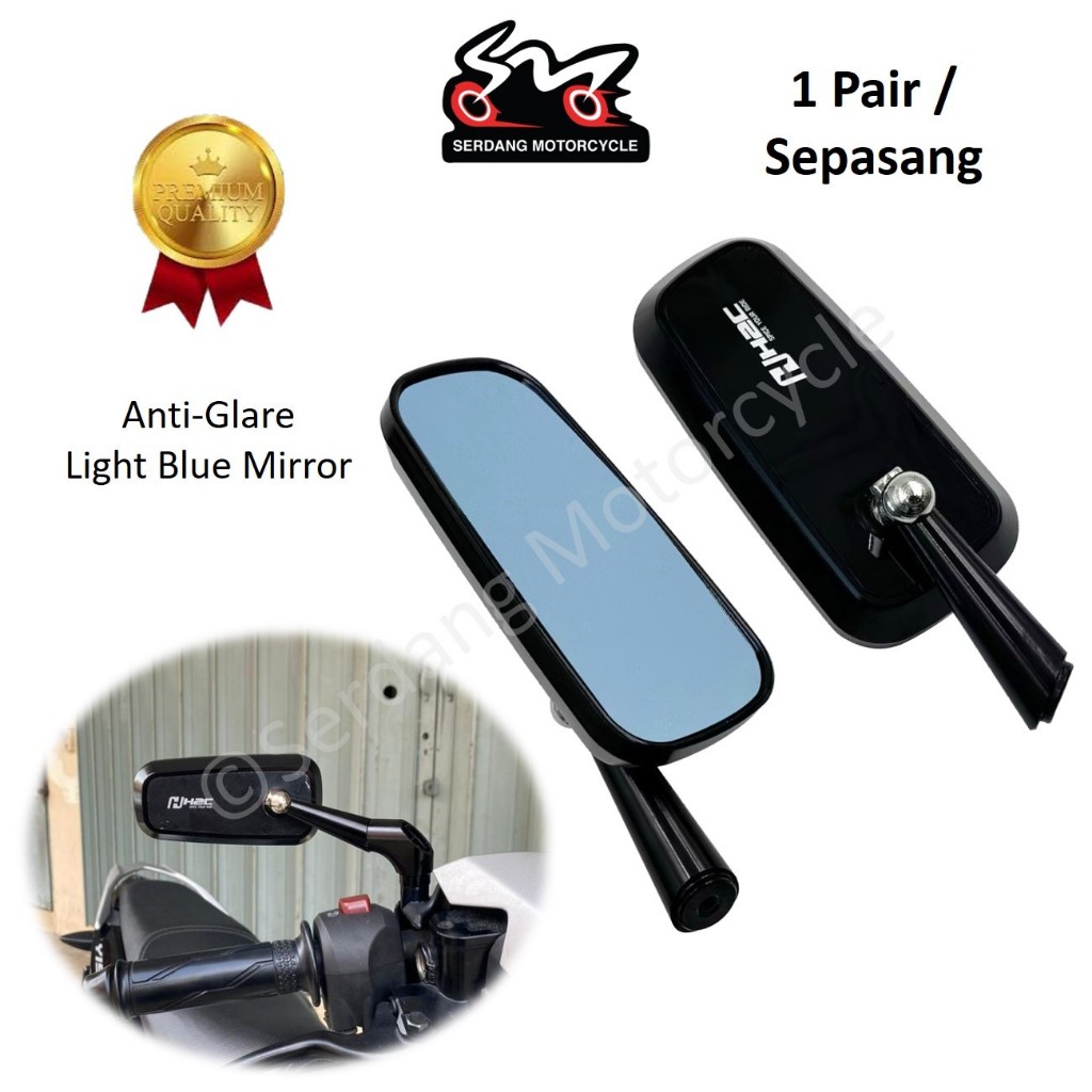 H2C Universal Anti-Glare Motorcycle Side Mirrors Adjustable Mirror ...