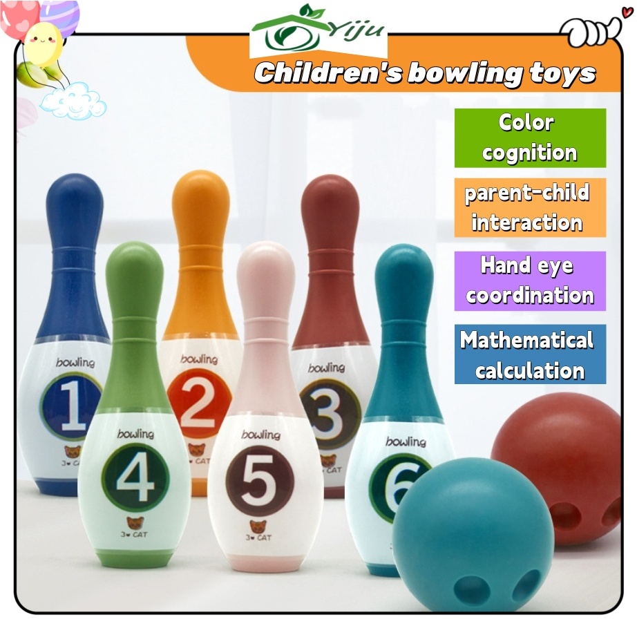 Kids bowling Games Pins Balls Sport Toy 3-6 Year Old Indoor & Outdoor ...