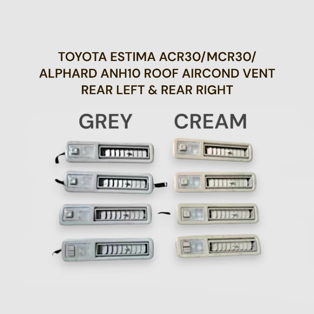 TOYOTA ESTIMA ACR30/MCR30/ALPHARD ANH10 ROOF AIRCOND VENT REAR LEFT ...