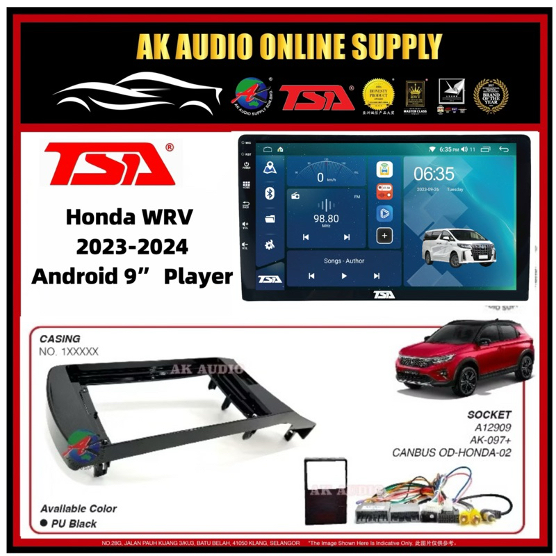 818 2+32GB TSA Honda WRV 2023 - 2024 Android 9'' inch DSP/QLED/CARPLAY ...