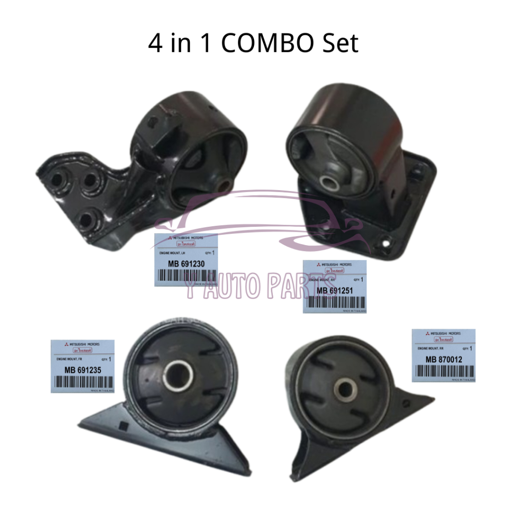 [4 IN 1 COMBO SET] Mitsubishi OEM Engine Mounting Proton Wira / Satria ...