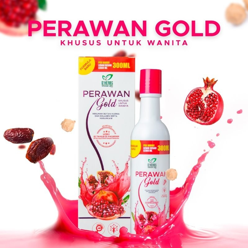 🍀DHerbs JUS PERAWAN GOLD 300ML (NEW) & JUS ARJUNA MAXX 260ML | Shopee ...