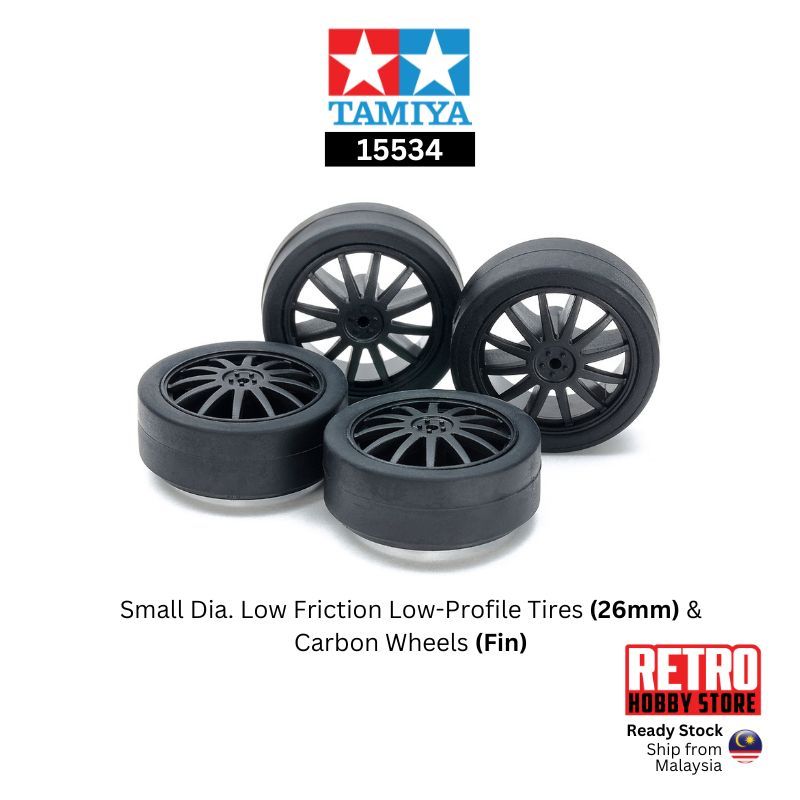 Tamiya 15534 ★ Mini 4WD Small Dia Low Friction Low Profile Tires 26mm ...