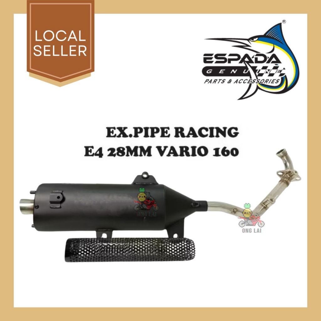 ESPADA HONDA VARIO160 VARIO 160 100% ORIGINAL 28MM E4 RACING EXHAUST PIPE EKZOS PAIP MINIFUL ...