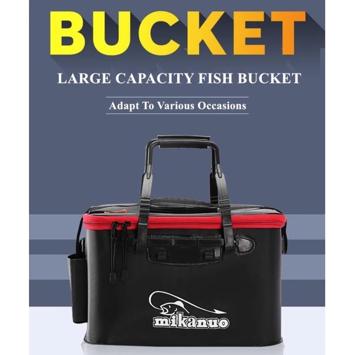 Portable Fishing Bucket / EVA Bag, Kotak Pancing Ikan Umpan hidup ...
