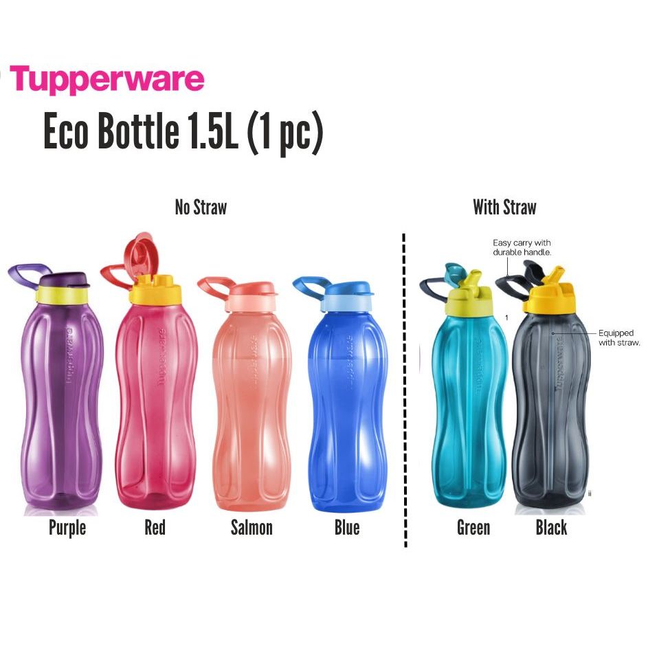 Tupperware Eco Bottle 1.5L BPA Free Water Bottle Botol Air Bekas Air ...
