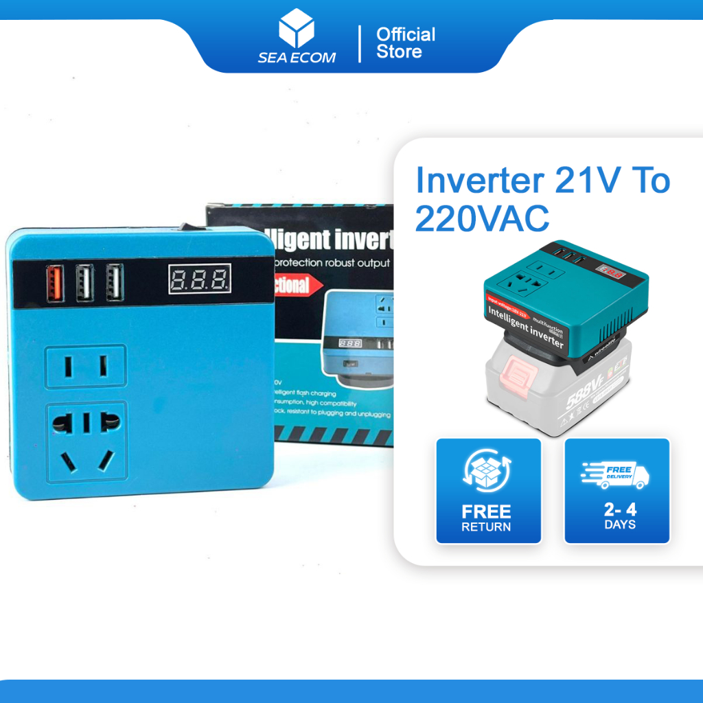 Wireelife 120W Power Inverter DC 18V To 220V Inverter Adapter Power ...