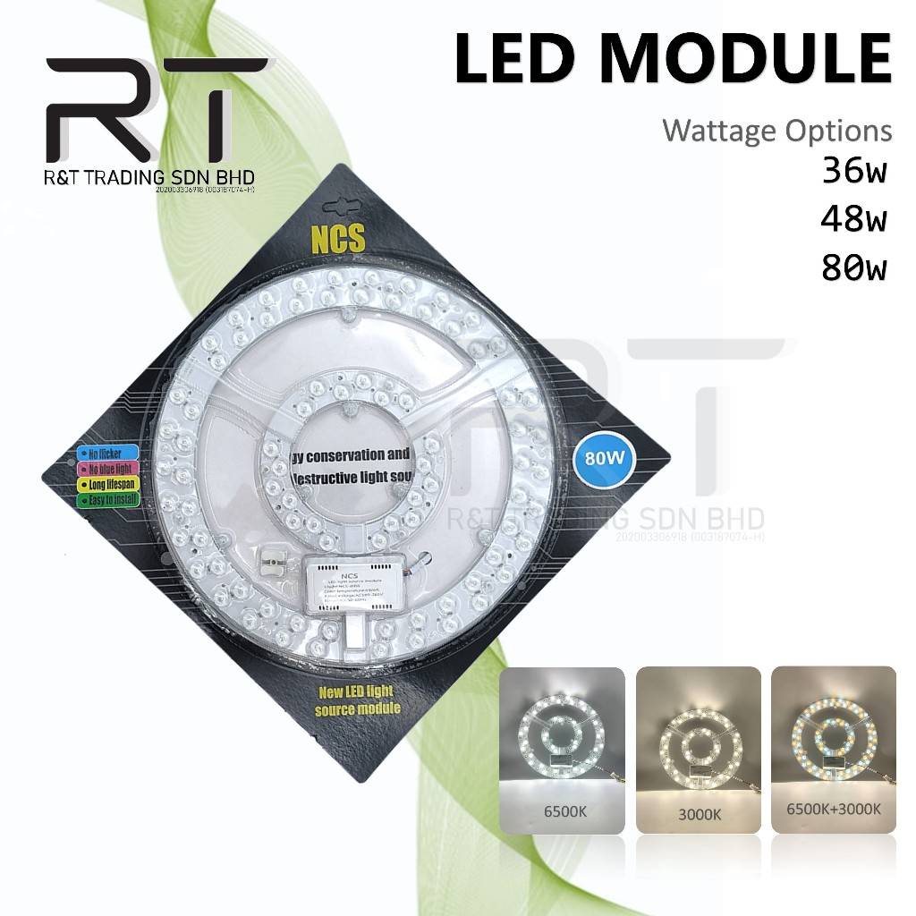 Modul LED Bulat 36W/48W/80W Lampu Siang / Tiga Warna untuk Lampu Lampu ...