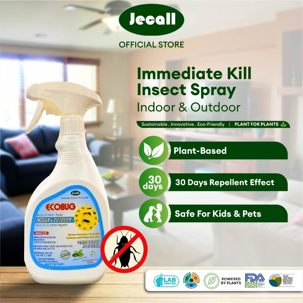 Jecall-Bio Ecobug Natural Insect Spray 500ml / Penghalau Lipas Organik ...