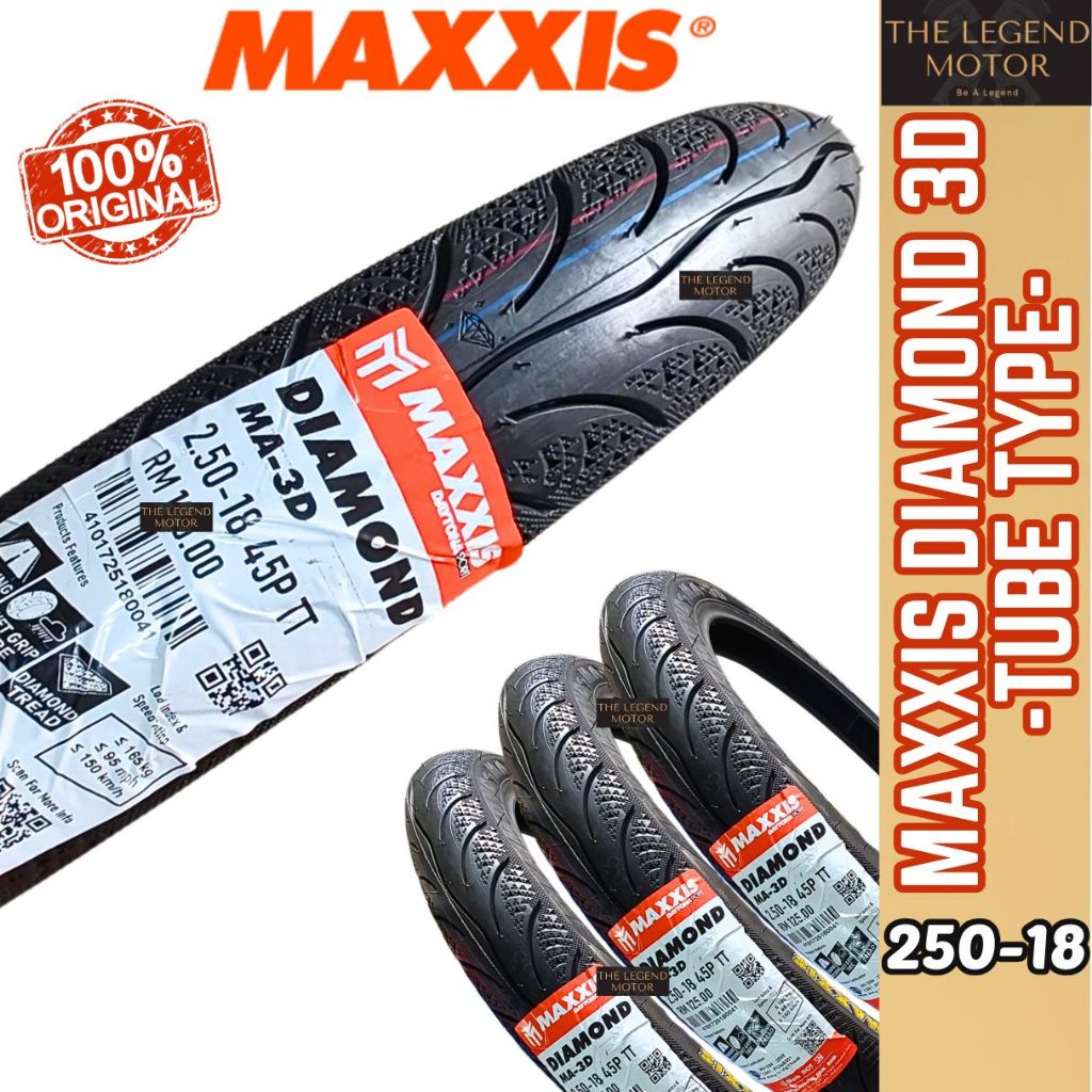 MAXXIS DIAMOND 250-18 MA3D 250 18 Tubetype RXZ GTO AR80 AR125 EX5 Maxis ...