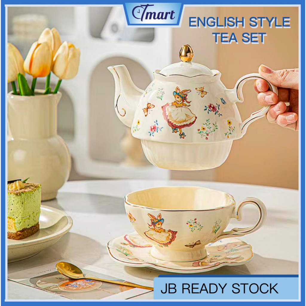 English Style Gifting Ceramic Teapot Set AIO All in One Chid Mother Pot ...