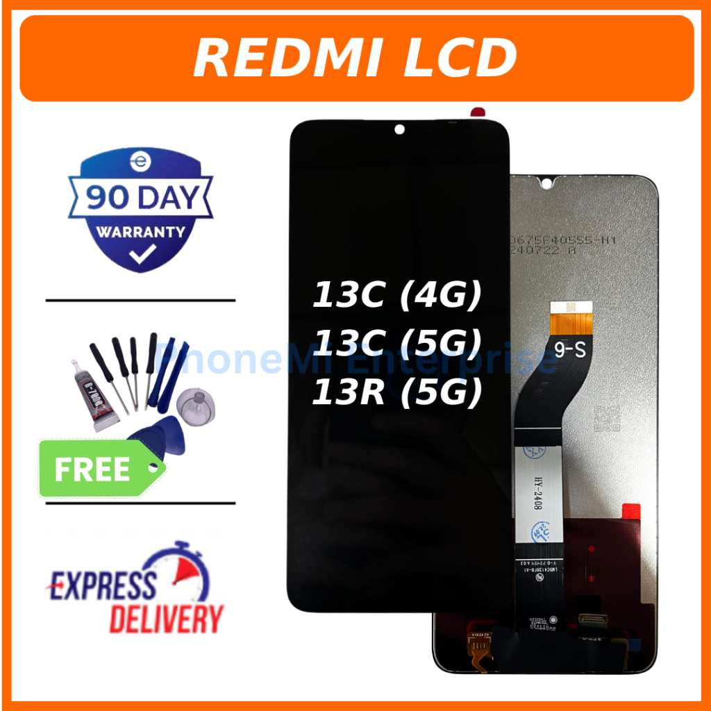 Redmi 13C LCD Display Touch Screen Compatible for Redmi 13C (4G) / 13C (5G) / 13R (5G) | Shopee ...
