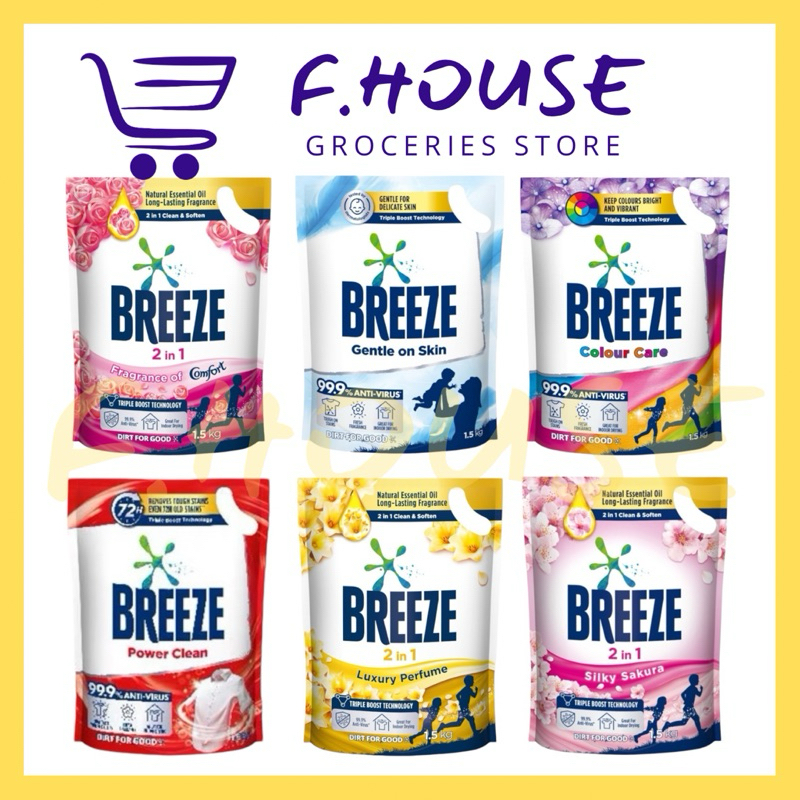 Breeze Detergent Liquid Refill (1.5kg) | Shopee Malaysia