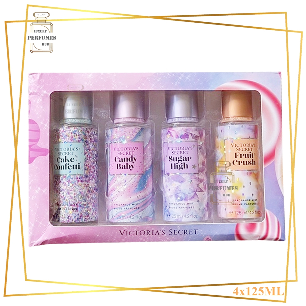 💯 4in1 Victorias Secret Candy Body Mist Set 4x125ml | Shopee Malaysia