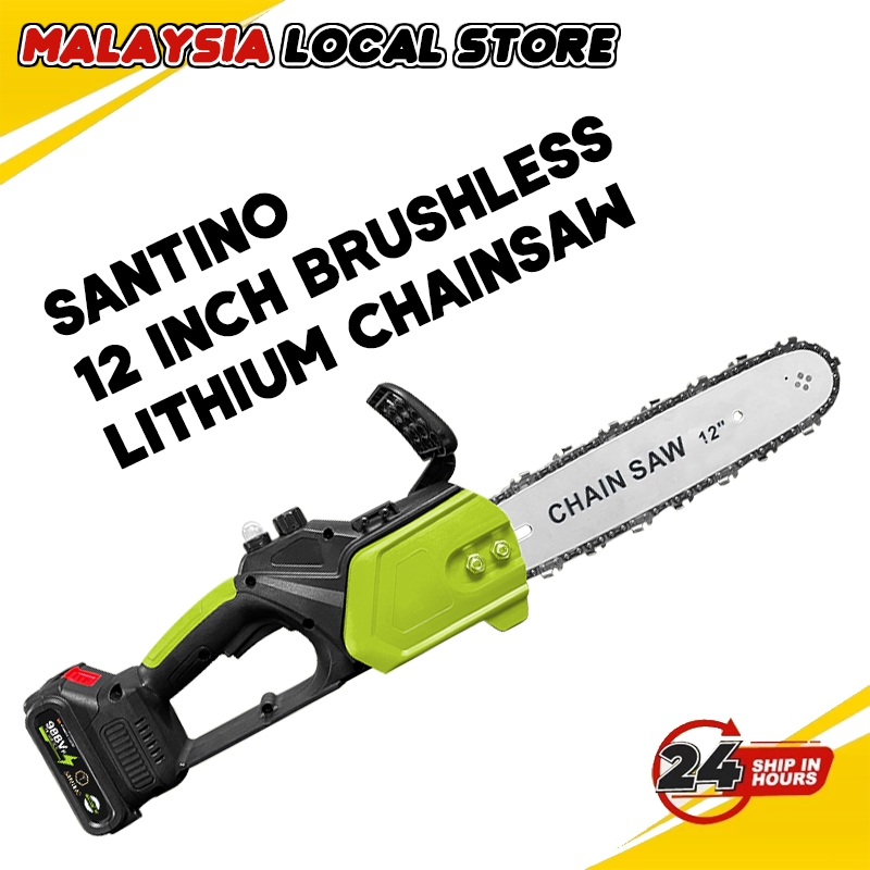 SANTINO 6/12 Inches Electric Chain Saw Tree Cutter Machine Logging ...