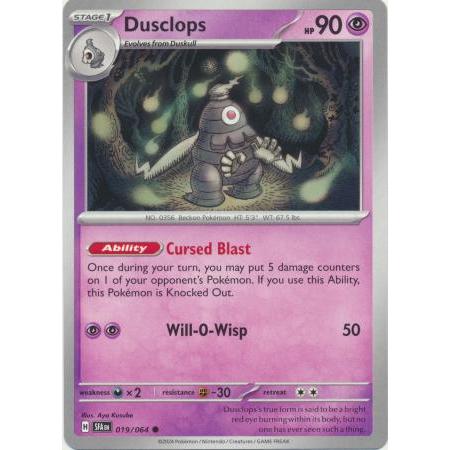 Dusclops / 019/064 / Reverse Holo & Common / Scarlet & Violet Shrouded ...