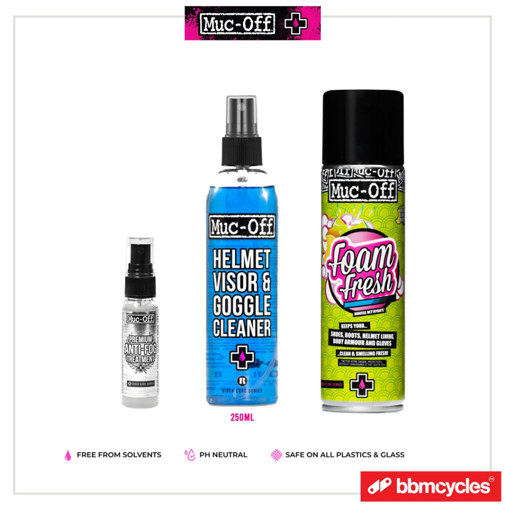 MUC-OFF HELMET CARE KIT A COMPLEATE CARE KIT FOR YOUR GEAR AND HELMET ...