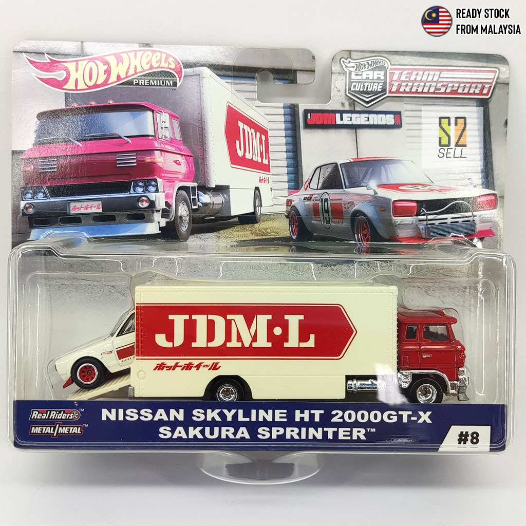 Hot Wheels Team Transport No 8 Nissan Skyline HT 2000GT-X & Sakura ...