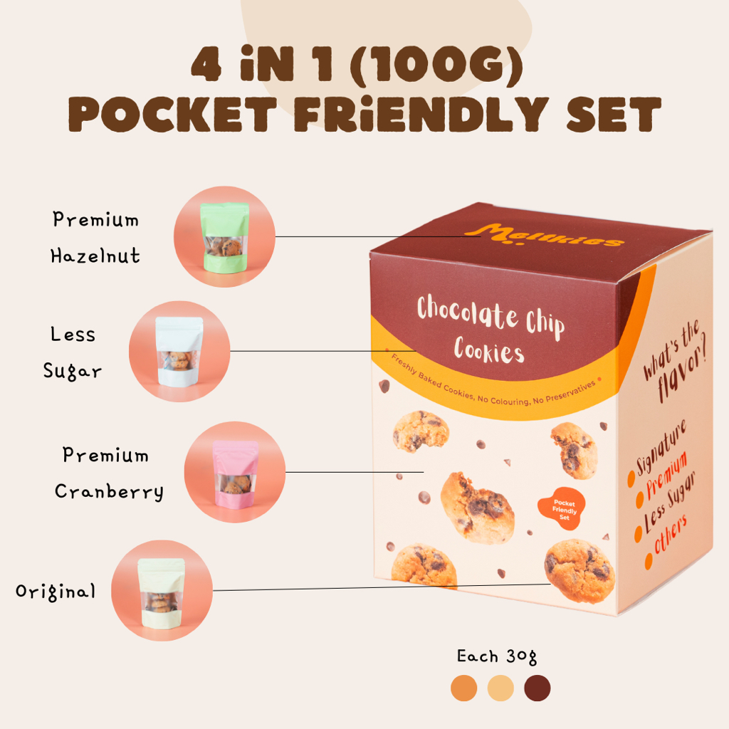 MELTKIES 4 in 1 Cookies | Pocket friendly Set | Grab & Go | Convenient ...