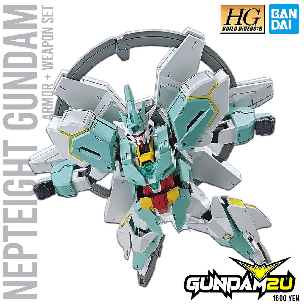BANDAI HG 1/144 Nepteight Armor Unit + Weapon Set - High Grade HGBDR Gundam Build Divers Plastic ...