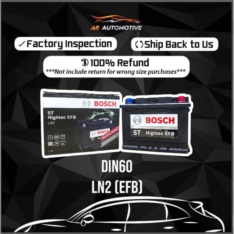 LN2 (EFB) DIN60L Battery BOSCH Car Battery - PROTON X50 | Shopee Malaysia
