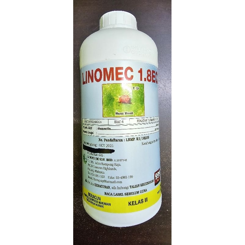 1L Linomec / Abamectin 1.8% / Racun Serangga / Hama Merah / Hama Putih ...