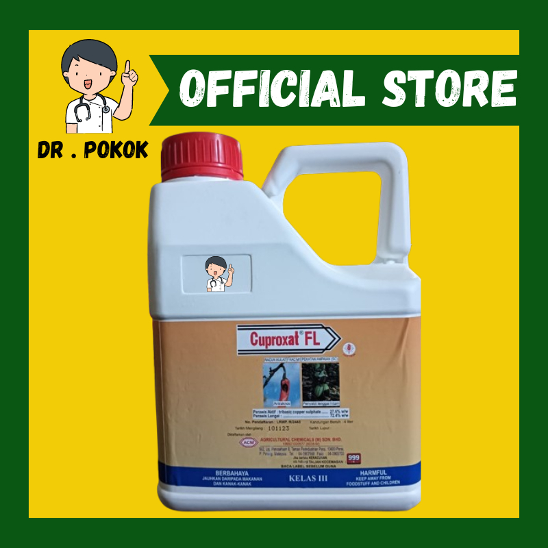 [ORIGINAL] 4L Cuproxat FL ACM Tribasic Copper Sulfate 27.6% Racun Kulat ...
