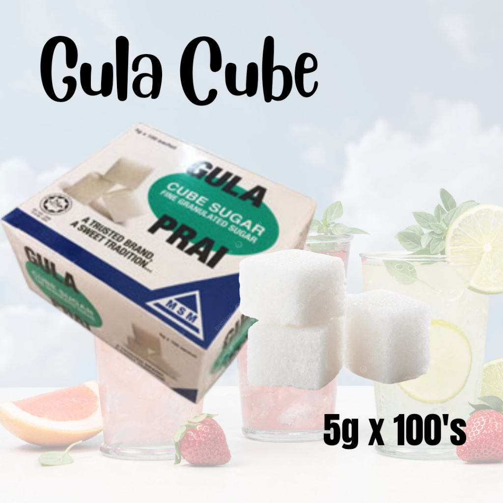 5g Sugar Gula Kiub PRAI MSM Fine Granulated 500g Cube 100's | Shopee ...