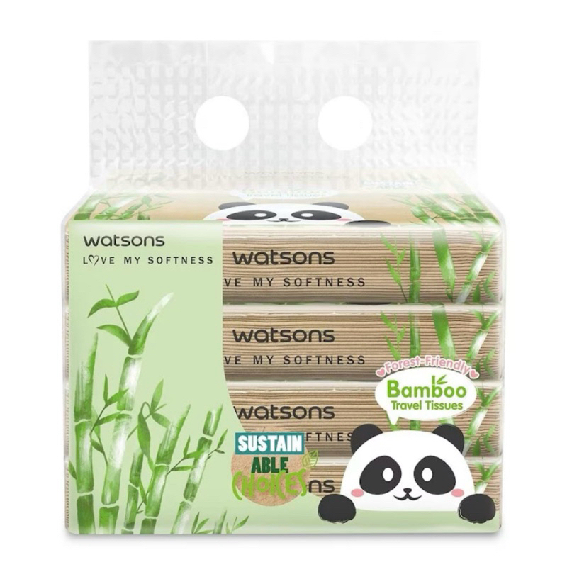 Watson Brand Forest-Friendly Bamboo Tissue 3plyX50sheetX4pack | Shopee ...