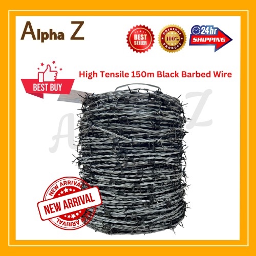 150m High Tensile Black Barbed Wire /Dawai Duri Pagar/ Kawat Duri/Pagar ...