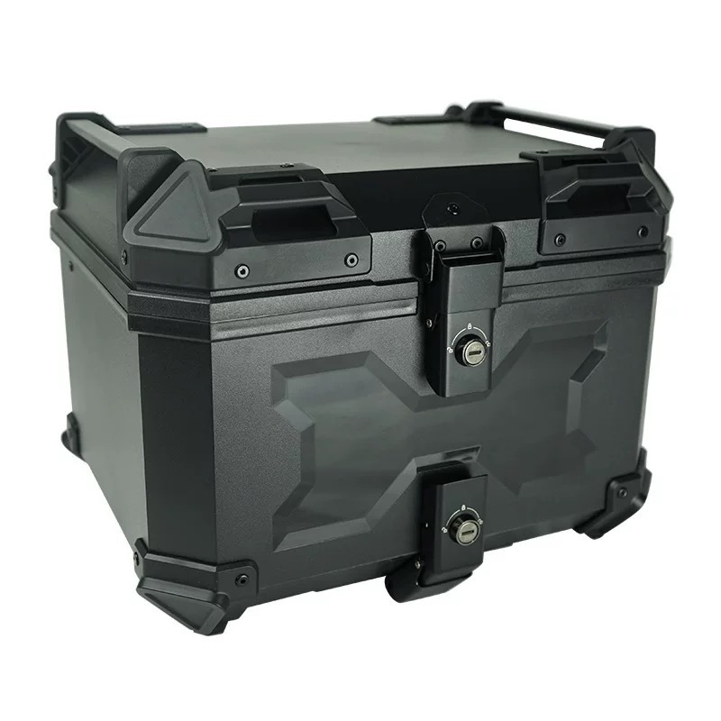ALUMINIUM BOX 45L PLASTIC 45L BLACK SILVER ADJUST RACK RS150 RSX Y15 ...