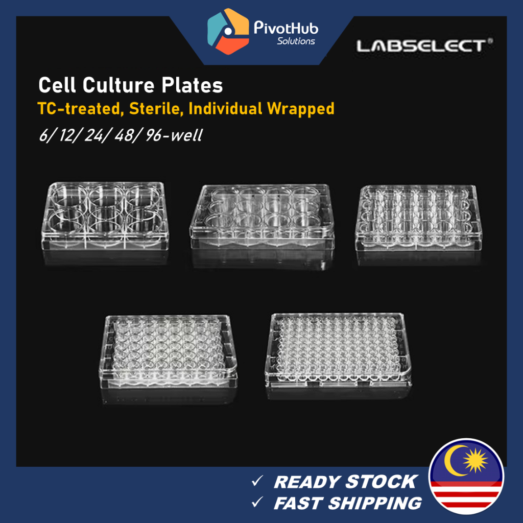 LABSELECT Cell Culture Plates 6 12 24 48 96 Well Tissue Culture Plate ...