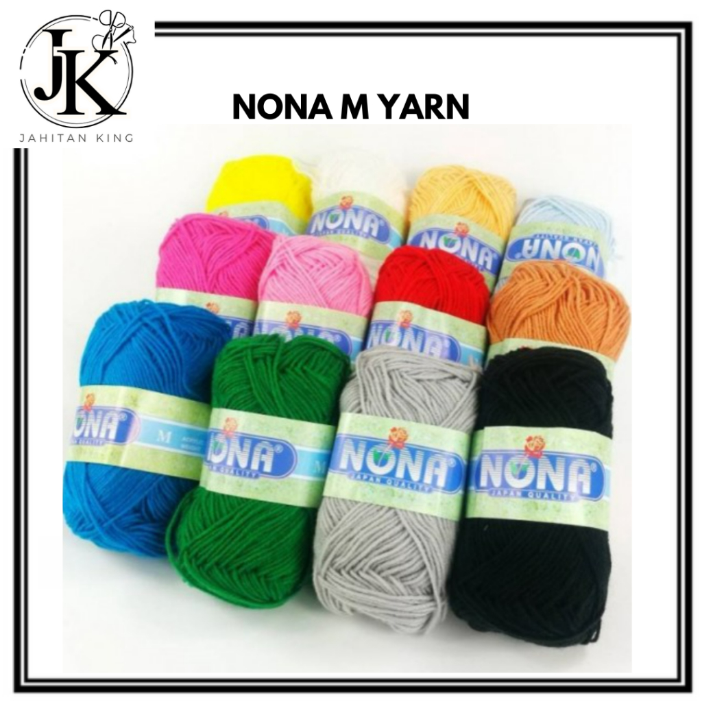[Ready Stock] Benang Kait NONA M / Knitting Yarn NONA M 40gm / NONA M ...