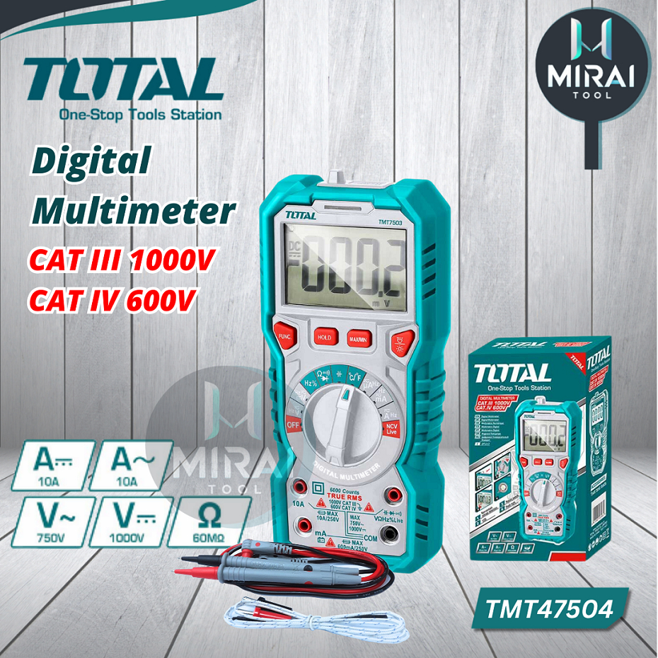 TOTAL TMT47504 Digital Multimeter | Shopee Malaysia