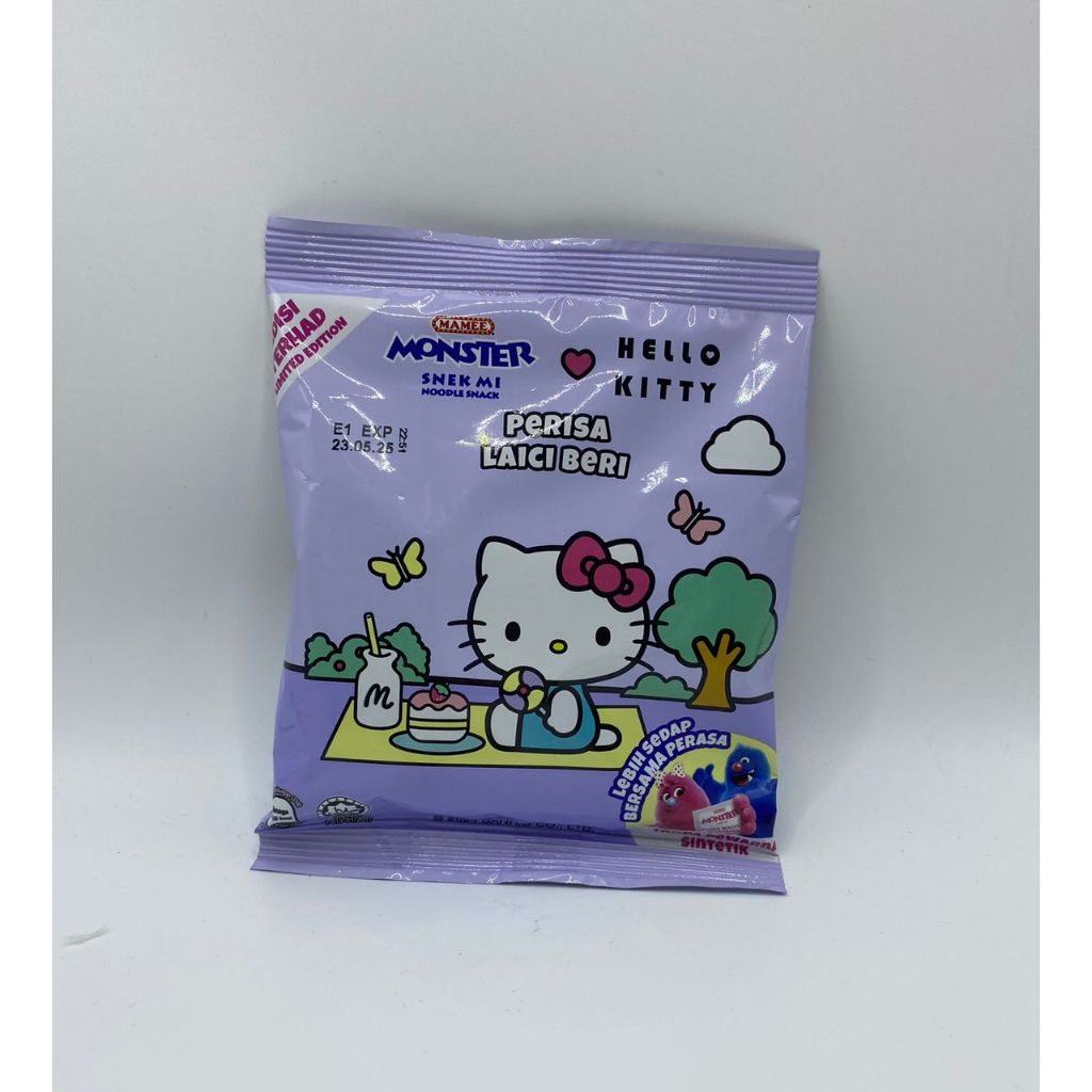 Mamee Monster Hello Kitty Limited Edition Single Pack and Sticker Card ...