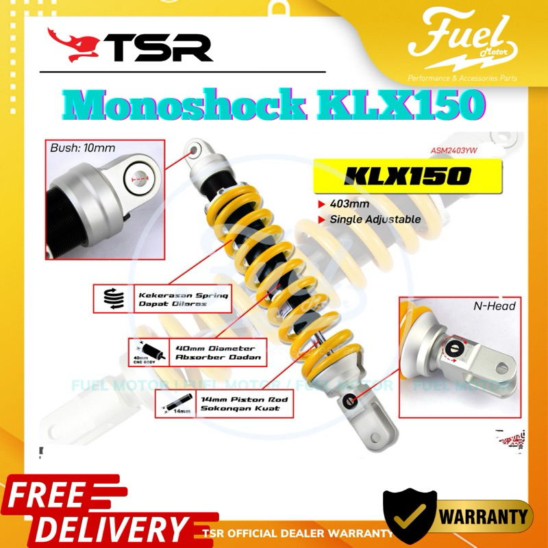 KLX150 Adjustable Monoshock 403mm TSR | Shopee Malaysia
