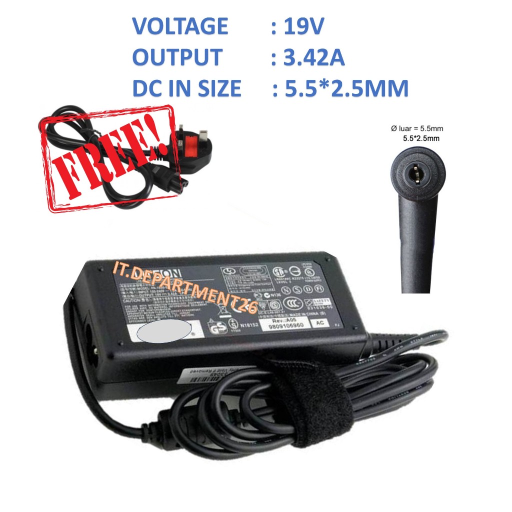 ACER ONE 14 Z1401 Z1402-31ZJ 5.5*2.5MM 3.42A 65W 2.1A Charger | Shopee ...
