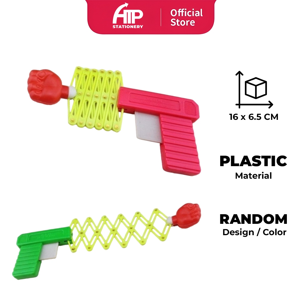 Telescopic Fist Gun Elastic Gun Plastic Material Funny Magic Gun Toy ...