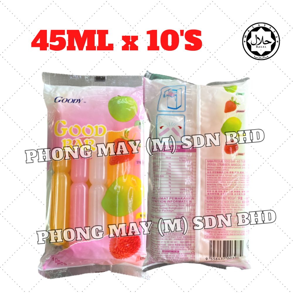 GOODY GOOD BAR AIS TIUB [45ml*10 Sticks] / PUDDING ICE TUBE | Shopee ...