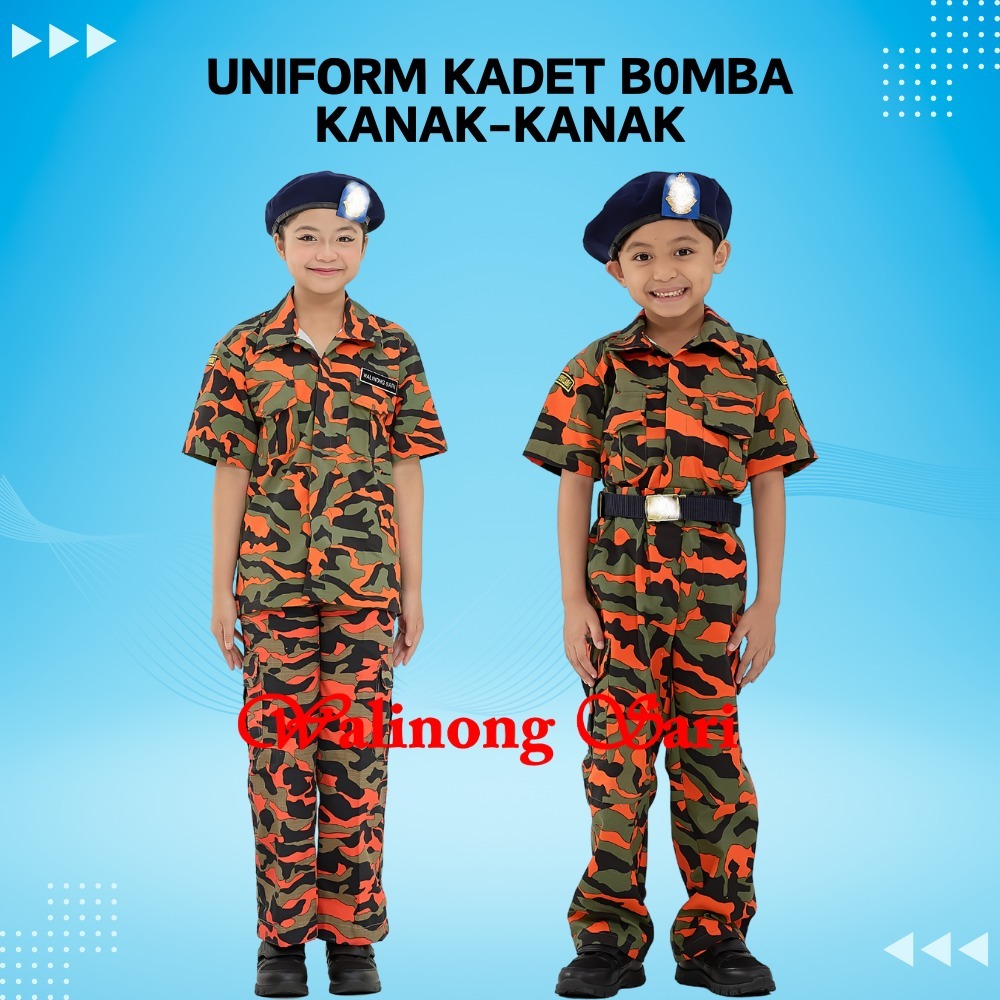 Uniform Kadet Bomba Kanak-Kanak | Shopee Malaysia