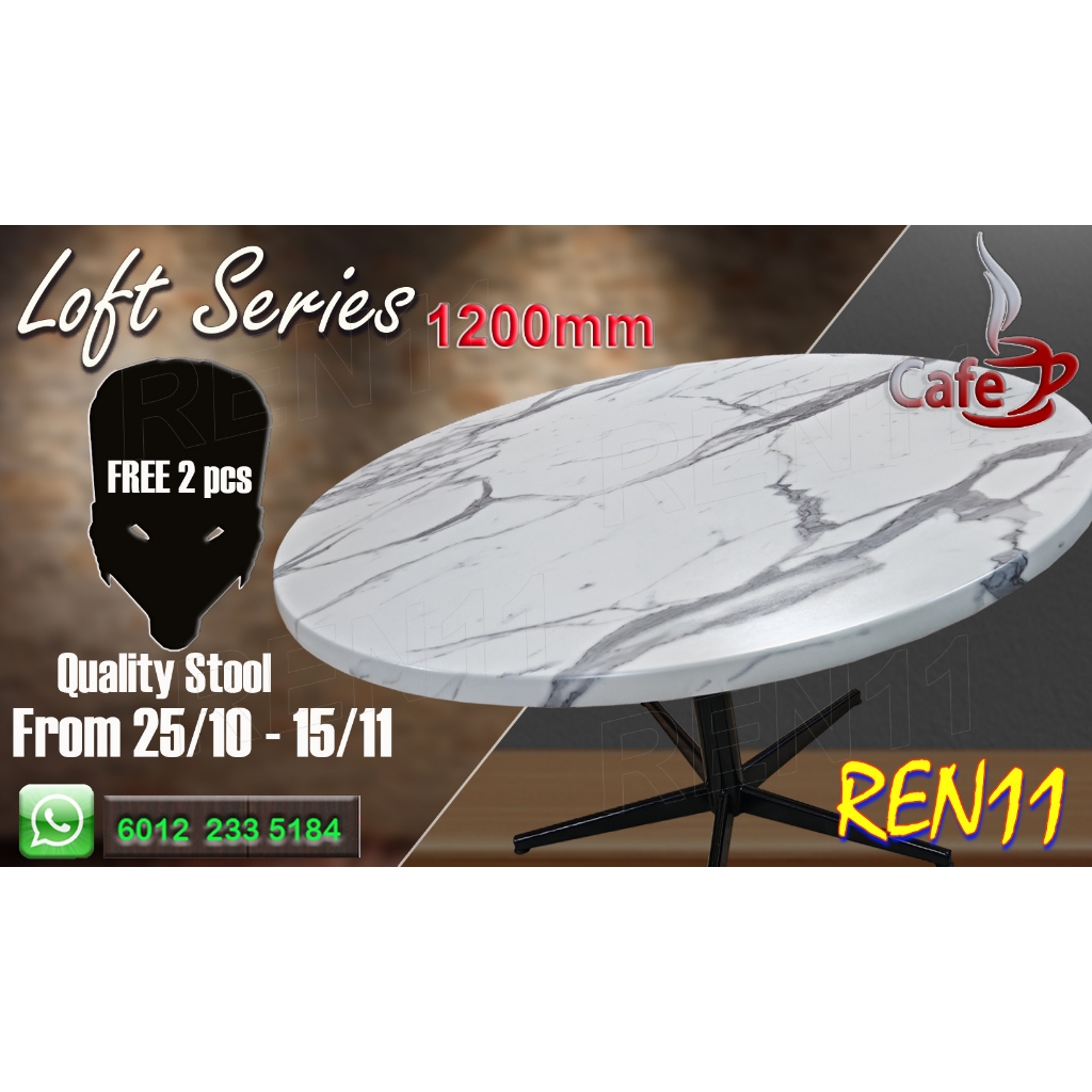 Cafe Dining Furniture,restoran Dining ,Meja Makan - Round - Romeo White ...