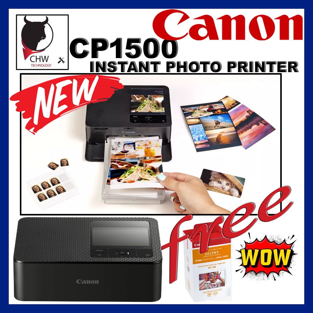 READY STOCK CANON CP1500 SELPHY PRINTER INSTANT 4R SIZE FREE RP108 ...