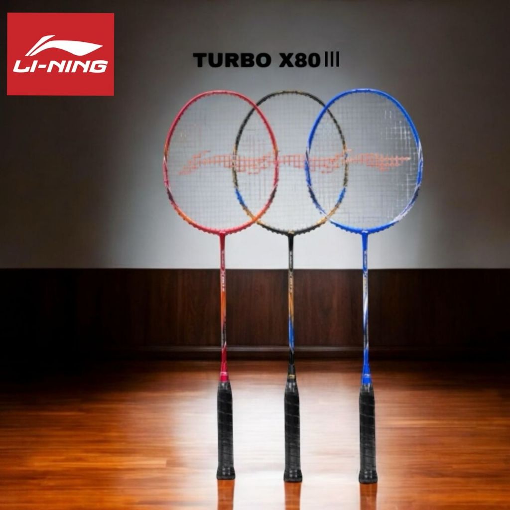 LI-NING TURBO X 80 III BADMINTON RACKET RACQUET W3/3U for attack-type ...