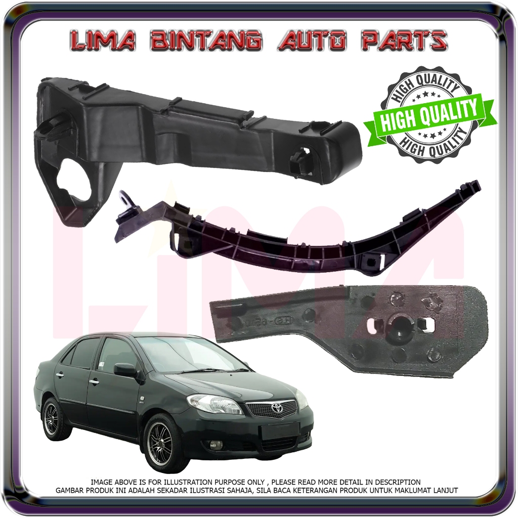 Toyota Vios NCP42 Front / Rear Bumper Bracket Spacer Right / Left 2003 ...